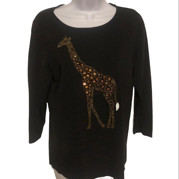 Sweaterworks | Sweaters | Vintage Sweaterworks Embellished Giraffe ...